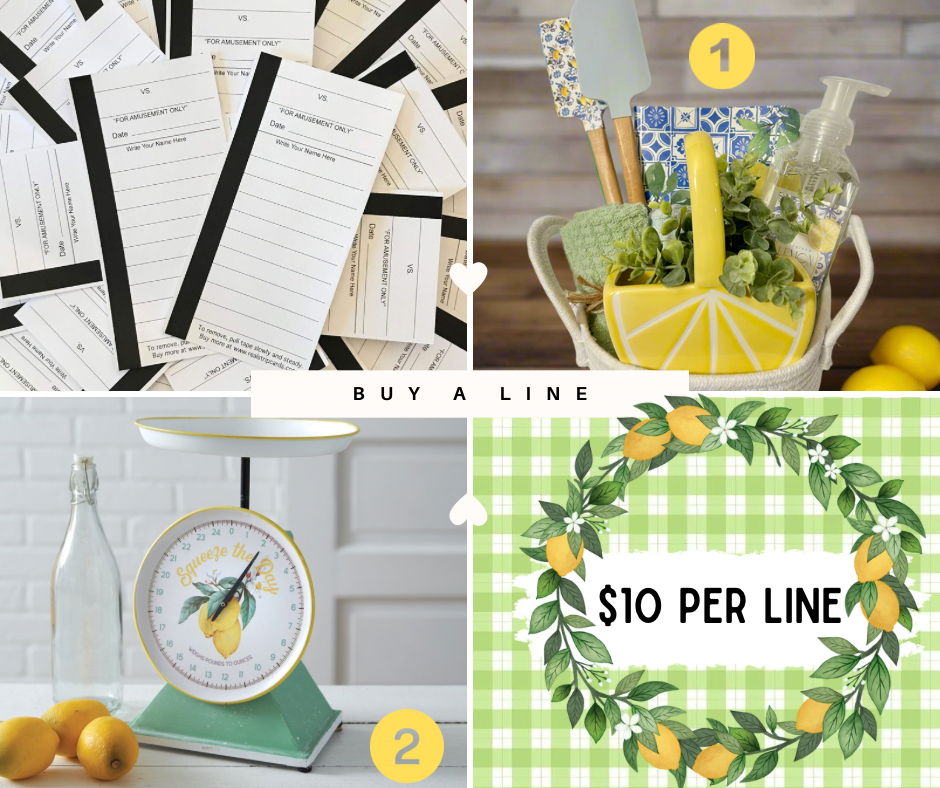 Buy a Line! Monthly Drawing – Modest Marge LLC